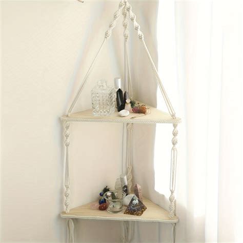 1pc Boho Triangular Corner Storage Shelf Floating Storage Temu Canada
