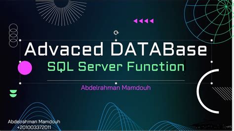 advanced sql sql function explained and examples arabic youtube