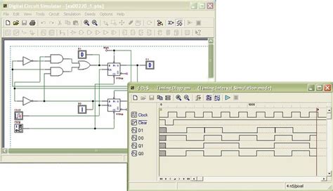 A Digital Circuit Opened In The Digital Circuit Simulator And On The