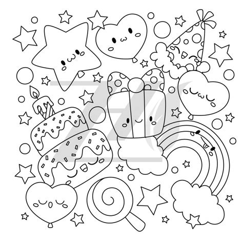 دانلود وکتور صفحه رنگ آمیزی اشکال فانتزی کودکانه دانلود رایگان فایل