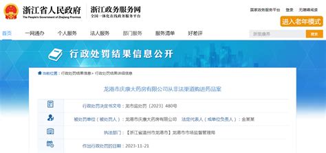 龙港市庆康大药房有限公司从非法渠道购进药品案 监管 Cio在线