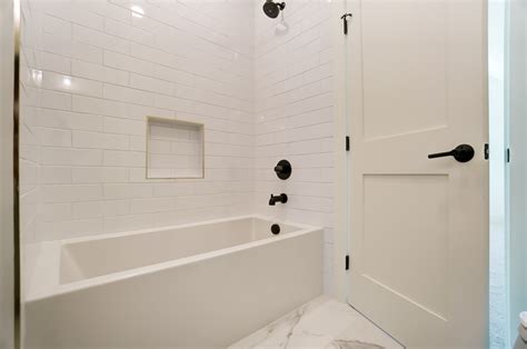Eastover Hg1 Black And White Modern Farmhouse Farmhouse Bathroom Charlotte By Linnane