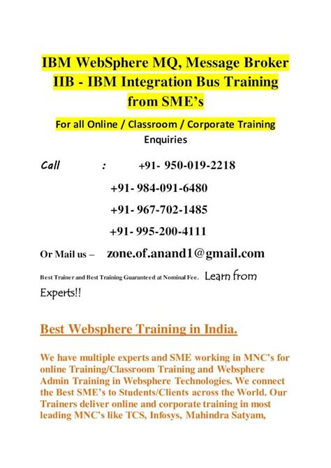 Pdf Ibm Integration Bus Admin Training In Hyderabad Dokumentips