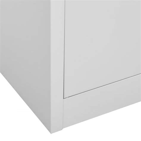 Szafka Zamykana Na Klucz Jasnoszara 90x45x92 5 Cm Stal Szafki Zamykane I Do Przechowywania