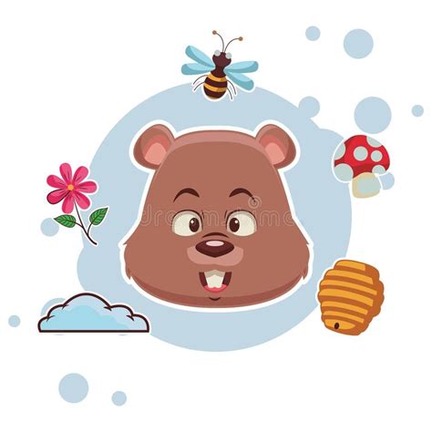 Bande Dessin E Mignonne De Castor Illustration De Vecteur Illustration Du Amusement Faune