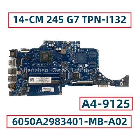 Placa base para ordenador portátil HP 14 CM 245 G7 TPN I132 con CPU