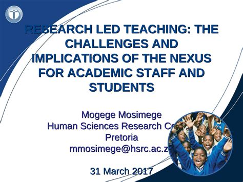 Pdf Research Led Teaching The Challenges And Implications Of The Nexus For Academic Staff And