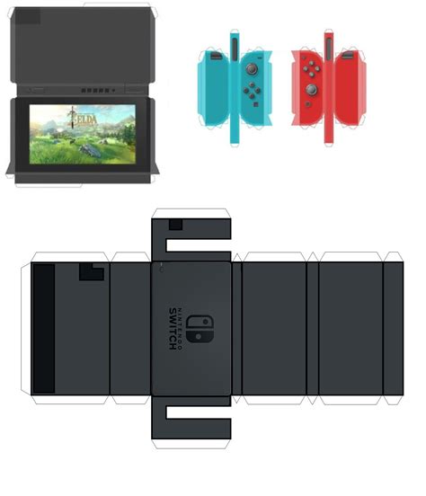 Nintendo Switch Video Game Console Papercraft Paper Toys Template