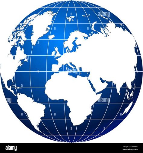 Vector Globe Isolated On White Background Stock Vector Image Art Alamy