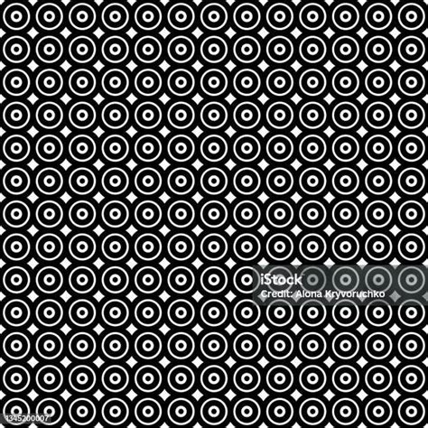 벡터 그림입니다 기하학적 원활한 패턴 견고한 점과 마름모 모양의 선형 원 발견 된 흑백 배경 심플한 흑백 추상 패턴 0명에 대한 스톡 벡터 아트 및 기타 이미지 Istock