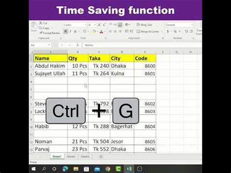 Row delete shortcut MS-Excel Function || Time saving Excel Tricks # ...