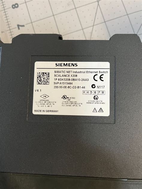 Siemens Scalance X208 6gk5208 0ba10 2aa3 Simatic Net Industrial
