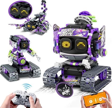 3 In 1 Stem Robot Toy Building Block Set Programmable App Remote