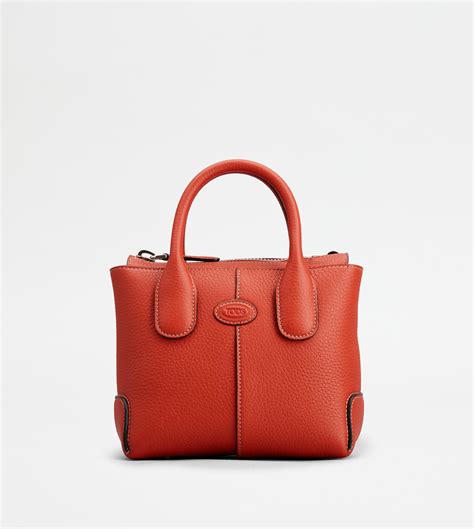 Woman Red Tods Di Bag In Leather Mini Xbwdbsa0100wsspzr401 Tods