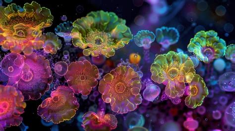 Premium Photo A Colorful Fluorescence Microscopy Image Of Multiple