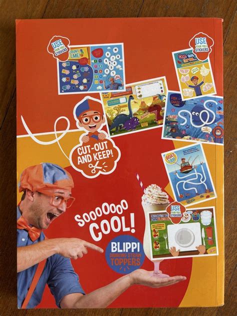 Blippi Activity Book With Stickers And Cutouts Hobbies And Toys Books