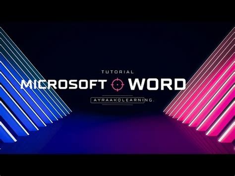 Pembelajaran Komputer 7 MICROSOFT WORD TINGKAT LANJUT