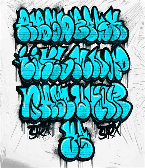 Throw Up Graffiti Alphabet
