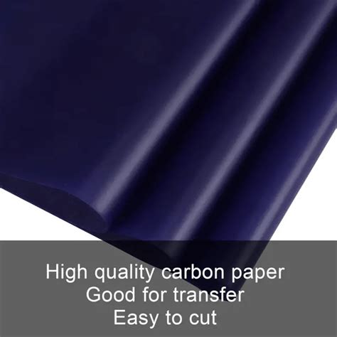 50 Sheets Of Graphite Paper Blue Carbon Paper Graphite Transfer Paper For Drawing Patterns On