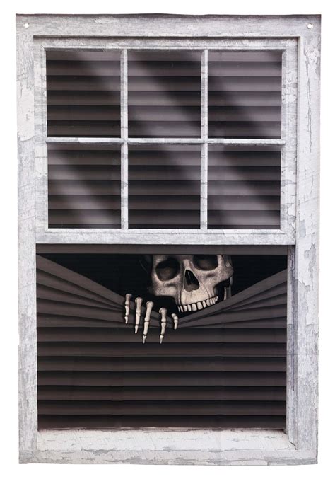 Peeking Skeleton 47 Inch Curtain Halloween Prop Wall Decorations