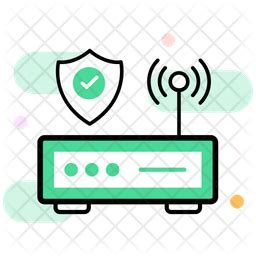Wifi Security Icon Download In Colored Outline Style