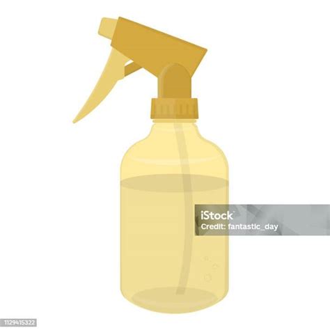 미용사 물 스프레이 골드 컬러 플라스틱 병 백색에 절연 되어 있습니다 벡터 일러스트입니다 0명에 대한 스톡 벡터 아트 및 기타 이미지 Istock