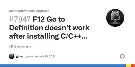 F12 Go To Definition Doesnt Work After Installing Cc Extension Pack
