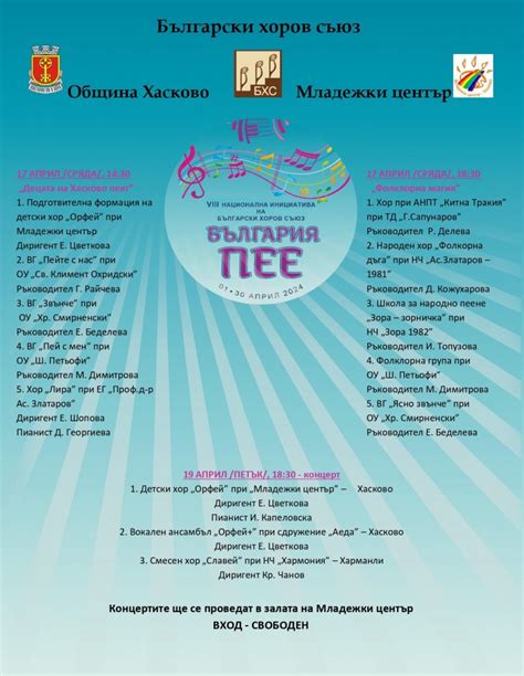 БЪЛГАРИЯ ПЕЕ В ХАСКОВО Община Хасково