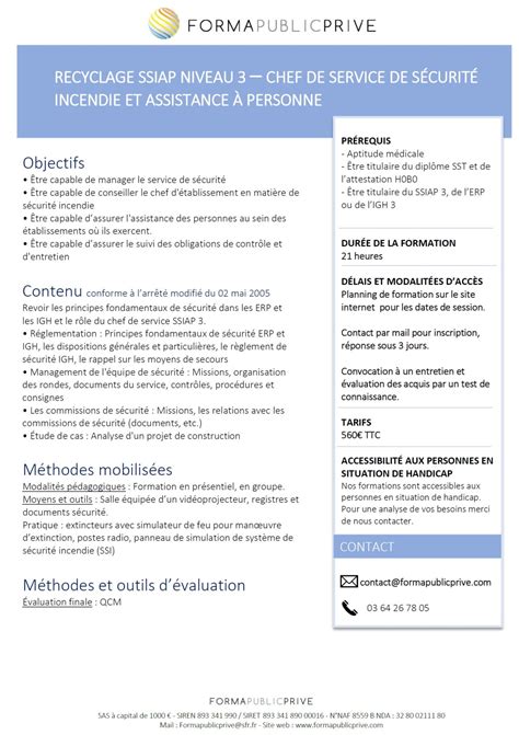Formations Ssiap 3 Forma Public Privé