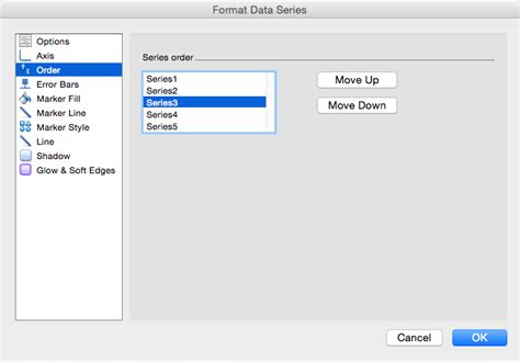 Excel Reordering Chart Data Series Stack Overflow