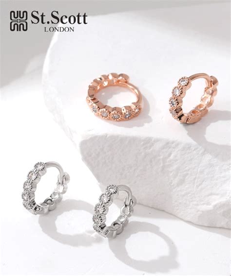 {st Scott본사정품] 미니멀한 사이즈의 세인트스코트 아트랑 원터치 이어링 Stj Eb1561 에이블리