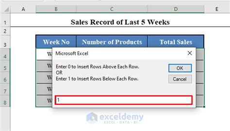Insert Rows In Excel Based On Cell Value With Vba 2 Methods