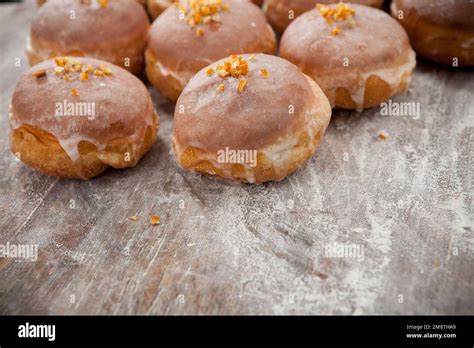 Fat Thursday Photos Of Donuts With Cherry Filling And Icing Donuts