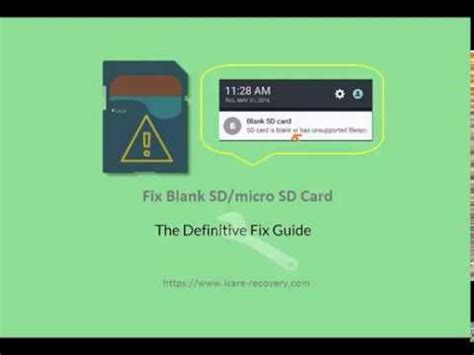 Free Ways To Fix SD Card Is Blank Or Has Unsupported File System YouTube