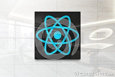 React On Glossy Office Wall Realistic Texture Editorial Photo Cartoondealer