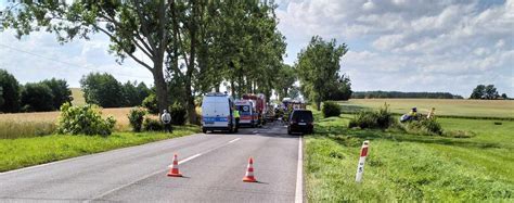 Poważny wypadek w powiecie świeckim Po kierowcę BMW przyleciał