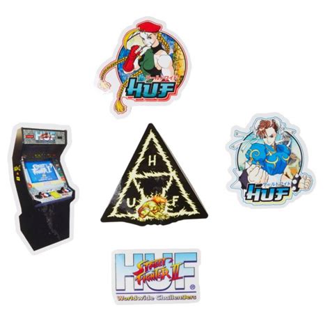 Huf X Street Fighter Sticker Set Sk8 Clothing