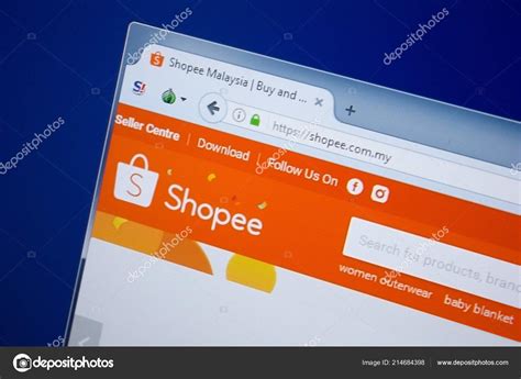 Ryazan Russia September 2018 Homepage Shopee Website Display Shopee
