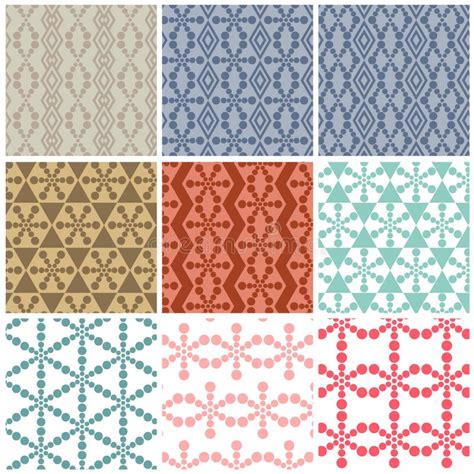 Set Of Nine Art Abstract Circle Patterns Stock Vector Illustration Of