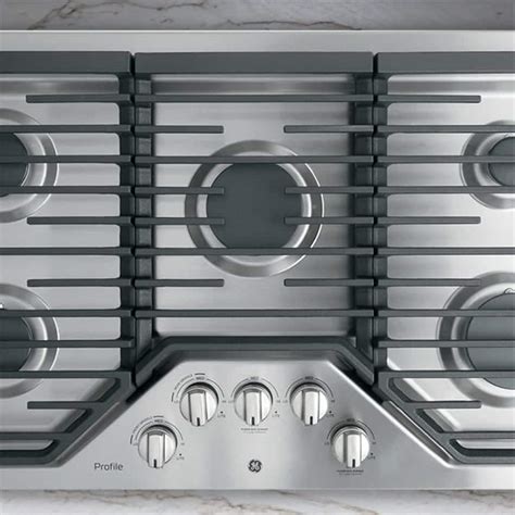 Ge Profile Profile 36 In Gas Cooktop In Stainless Steel With 5 Burners