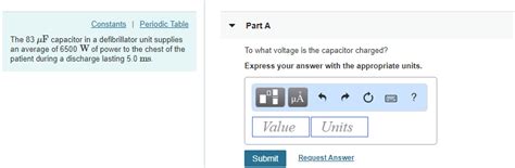 Solved Constants Periodic Table PartA The 83 F Capacitor Chegg