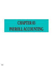 Acct Ch Payroll Acct Pptx Chapter Payroll Accounting Importance Of Payroll