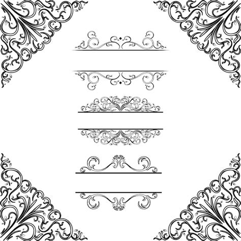 Coleção ornamentos decorativos Vetor Grátis