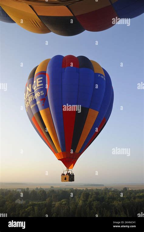 France Seine Et Marne 77 Hot Air Balloon Flight Aerial View Of The