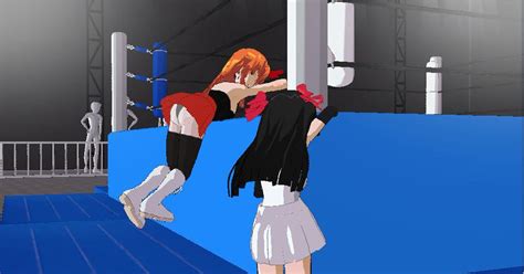 女子プロレス 試合4 ちらしのマンガ 漫画 キャットファイト 3dカスタム少女 Pixiv