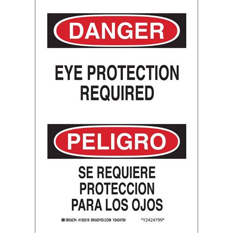 Eye Protection Required Sign