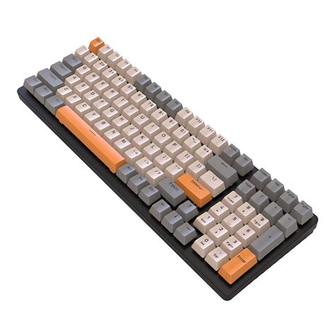 100 Teclas Nkro Blue Red Switch Teclado Con Cable Computadora Teclado
