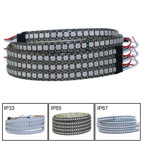 DC V WS B IC RGB Strip Addressable Leds M Led Pixels Strip IC Control