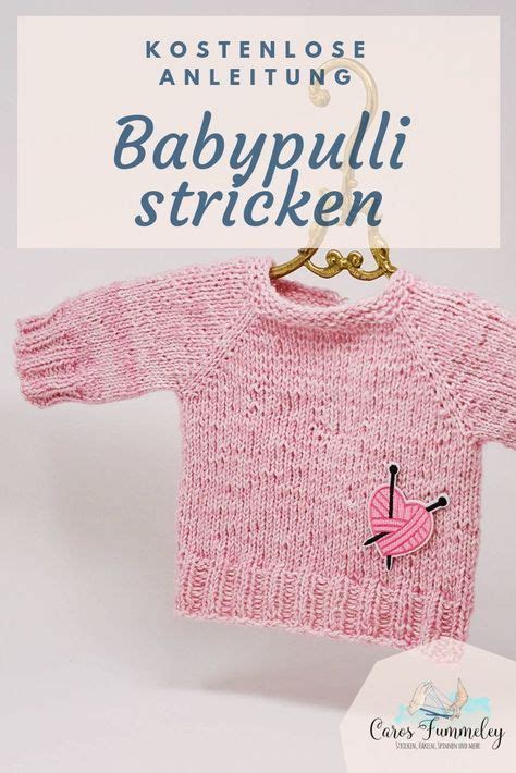 Werbung Kostenlose Anleitung zum Stricken für einen Babypulli mit versteckter Knopfleiste