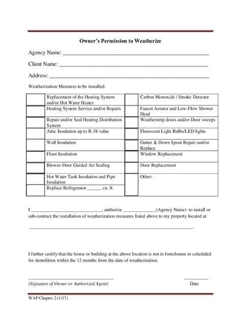 Fillable Online Weatherization Assistance Program Wap State Fax Email Print Pdffiller